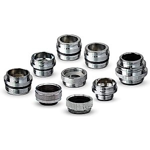 SmarterFresh 9-Piece Faucet Adapter Kit, Brass Aerator Adapter Set to Connect Garden Hose, Water Filter, Standard Hose via Diverter, in RV & Other - Male & Female Faucet Adapter for Sinks