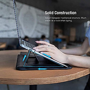 Nillkin 15.6 inch Laptop Sleeve Case Laptop Stand Adjustable, Computer Shock Resistant Bag with Mouse Pad for MacBook Pro 16"/15" 15.6" Dell Lenovo HP Asus Acer Samsung Chromebook Computer,Black
