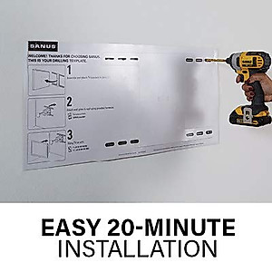 SANUS Premium Full Motion TV Mount for 42"-90" TVs - Sturdy & Smooth Extension, Swivel and Tilt for Big TVs - Universal Design Fits Samsung, LG, Vizio, TCL & More - Easy Installation -OLF22