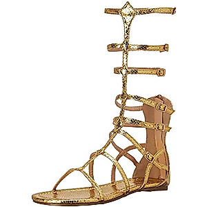 Ellie Shoes Women's 015-ZENA Flat Sandal, Gold, 8 M US