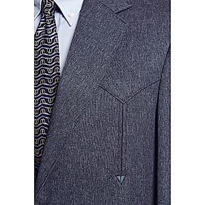 Circle S Mens Heather Navy Polyester Vegas Sportcoat Jacket Blazer 48 L