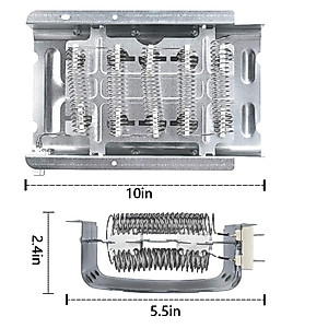 279838 Dryer Heating Element Assembly Replacement Part by AMI PARTS - Replaces EXP279838 AP3094254 279837 279838VP 3398064 3403585 8565582 AH33431-1 YEAR WARRANTY