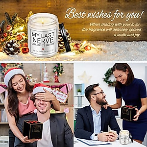 Birthday Gifts for Women Men, Uqniue Funny Gifts Candle - My Last Nerve Candle - Unique Gifts for Women, Men, Mom, BFF, Best Friends 6.3oz