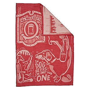 Primitives by Kathy Jacquard Dish Towel - in Dog Beers I've Only Had One