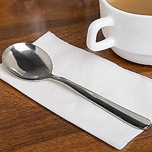 (Set of 72) Grosseto Bouillon Spoons, 6-Inch 18/0 Stainless Steel Round Bowl Soup Spoons for Restaurant/Catering, Commercial Quality Silverware Flatware Set