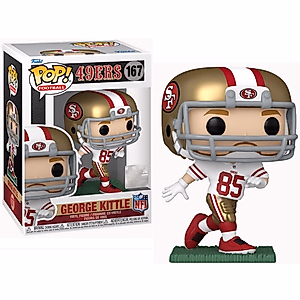 POP Football: 49ers - George Kittle Funko Vinyl Figure (Bundled with Compatible Box Protector Case), Multicolor, 3.75 inches