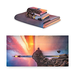 Flradish Lighthouse Towels 3 Pack Bath Towels for Bathroom Set Soft Cotton Highly Absorbent Lightweight & Quickdry Towel Set 1 Bath Towel,1 Hand Towel,1 Washclothe