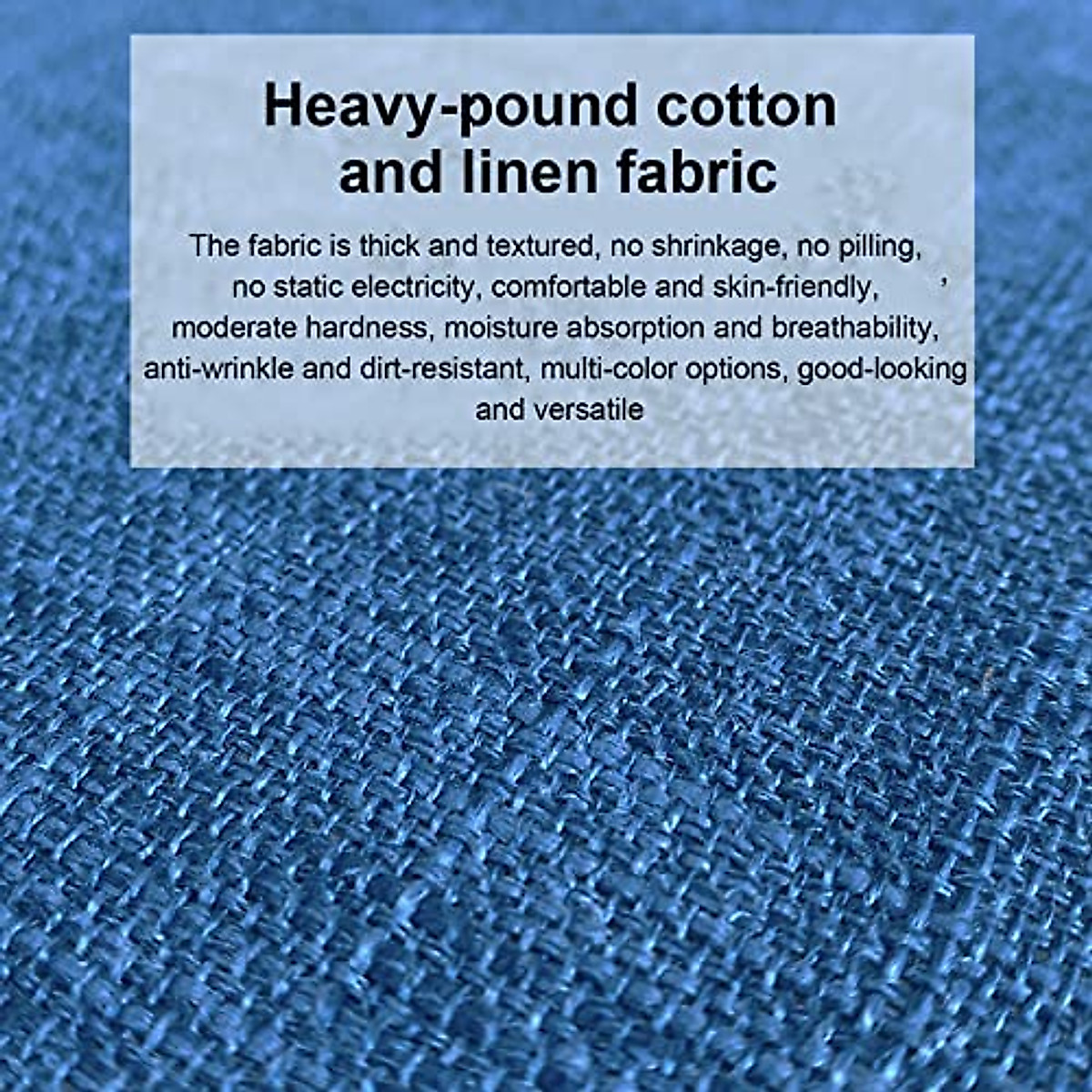 Dining Chair Cushion with Ties,Cotton Linen Square Chair Pad Comfort and Softness Seat Cushion with Non Slip Back,japanese Chair Pad for Kitchen Living Room Office Chair(4pcs(17x16x14inch), Blue)