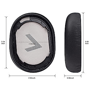 MOLGRIA Voyager 8200 Ear Pads Cushion, Replacement Earpads for Plantronic Voyager 8200 UC Bakcbeat Pro 2 Headphone(Black)