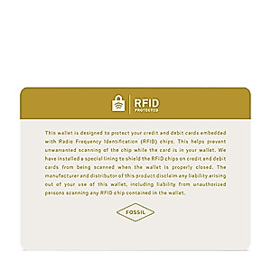 Fossil Men's Ryan Leather RFID-Blocking Large Capacity International Combination Bifold Wallet, Black, (Model: ML3734001)