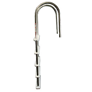 Aqua Select Stainless Steel in-Pool Ladder with Resin Steps | Stainless Steel Handrails | Fit Up to 54-in Deep Pools | 225 Lb Capacity