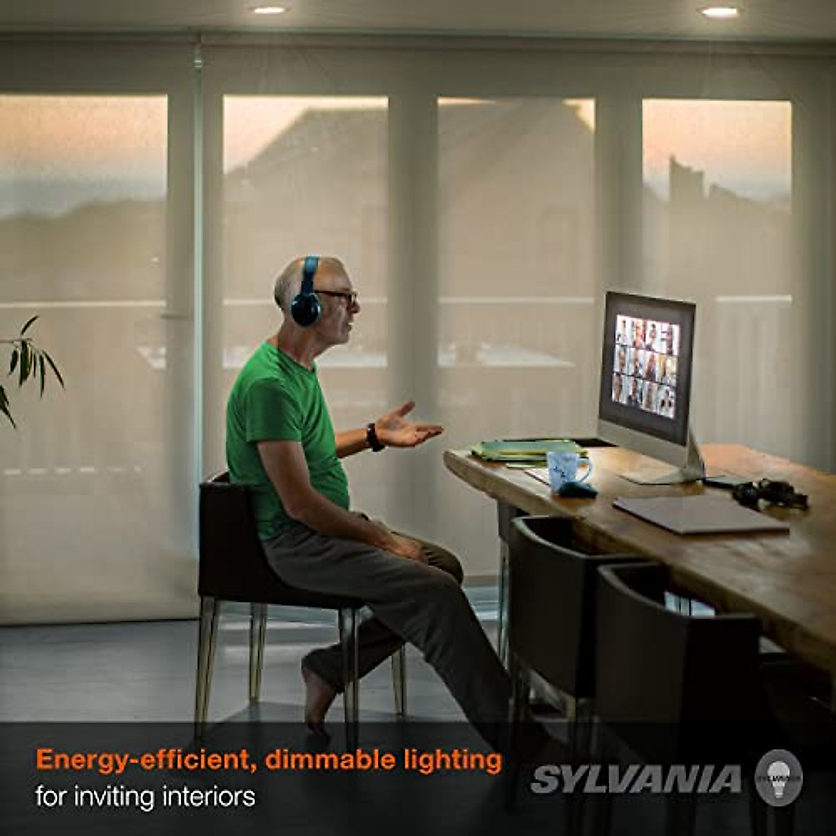 Sylvania LED BR30 Light Bulb, 65W = 8W, 3 CCT Select (2700K / 3000K / 5000K), 13 Year, Dimmable, 650 Lumens, Energy Star - 1 Pack (41382)