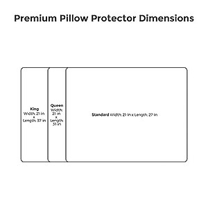 Protect-A-Bed, Premium Cotton Terry Pillow Protector, Zippered, Waterproof, 1-Pack, Queen Size