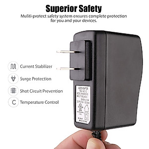 LotFancy Power Adapter for Brother Label Maker P-Touch PTD210 PTD200, 9V 2A AC DC Adapter, Power Supply Replacement for Brother AD-24 AD-24ES AD-20 AD-30 AD-60, 6.5 Feet Cable, UL Listed