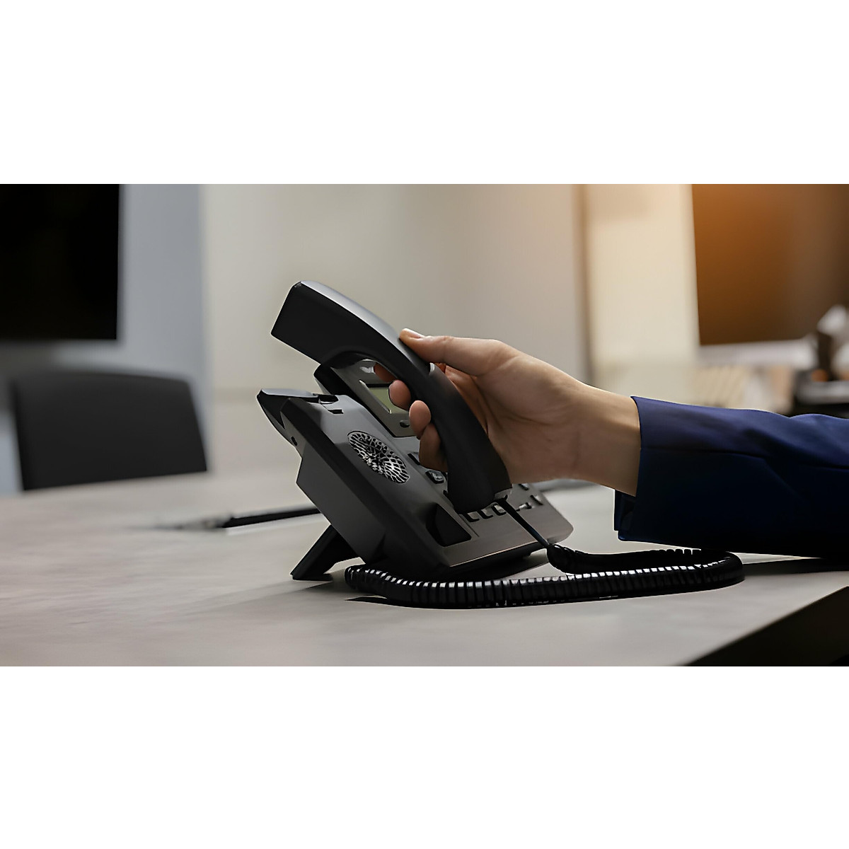 Uvital Telephone Phone Handset Cable Cord, Coiled Length 0.72 to 6 Feet Uncoiled Landline Phone Handset Cable Cord RJ9/RJ10/RJ22 4P4C(Black) (6ft)