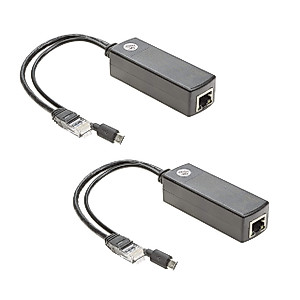 UCTRONICS for Raspberry Pi PoE Splitter 5V [2-Pack] - Active PoE to Micro USB Adapter, IEEE 802.3af Compliant, for Tablets, Dropcam and Raspberry Pi 2/3, and More