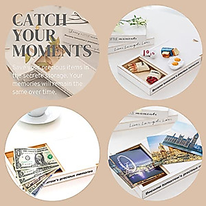 Wooden Decorative Books for Home Decor with an Extra Compartment and Unique Ribbon - White Faux Book Stacks - Decoration for Living Room - Decor Books for Coffee Table_Ideal Gift