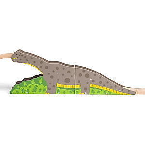 Bigjigs Rail Bronto Riser - Dinosaur Train Set Accessory, Wooden Train Track & Accessories, Railway Toys & Trains for Kids, Age 3+ Years, Train Not Included
