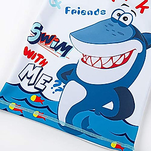 Toddler Baby Boys Two Pieces Swimsuit Swimwear Set Kids Bathing Suit Rash Guards with Hat UPF 50+ (9-18 Months, Swim Shark)