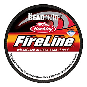 The Beadsmith Fireline by Berkley – Micro-Fused Braided Thread – 6lb. Test, .006”/.15mm Diameter, 50 Yard Spool, Crystal Color – Super Strong Stringing Material for Jewelry Making and Bead Weaving