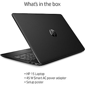 HP Notebook 15 15.6-inch Laptop - Intel Celeron N4020 Processor - 8GB DDR4 Memory - 128GB SSD - Webcam - Type-C - RJ-45 - HDMI - Windows 10 Home (Renewed)