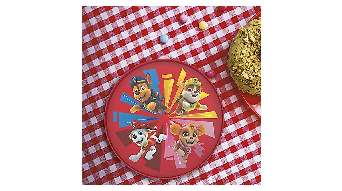 PAW Patrol Double-Sided 2-in-1 Plate for Kids