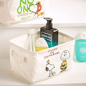 Finex 2 Pcs Set Random Patterns - White Dog Portable Collapsible silicone Rectangular Storage Bins Basket with Handles for Organizing Bathroom Home Office Toy Room Cube Shelf Closet
