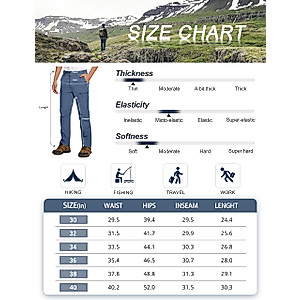 MAGCOMSEN Summer Pants for Men Hiking Water Resistant Lightweight Fishing Camping Pants Light Grey