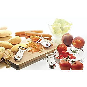 Kuhn Rikon "Swiss Metallic" Julienne Cross Peeler, Silver