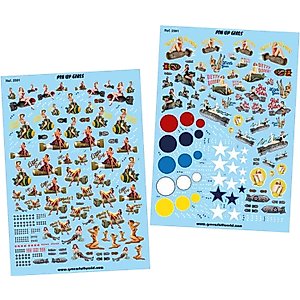 Green Stuff World for Models & Miniatures Waterslide Decals – Pinup Girls 2591