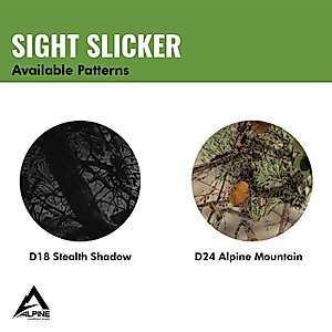 Alpine Innovations Sight Slicker - Protect Your Bow Sight with The Sight Slicker. Easy to Put on and Remove. Perfect for Archery Hunts. (Stealth Shadow Large)