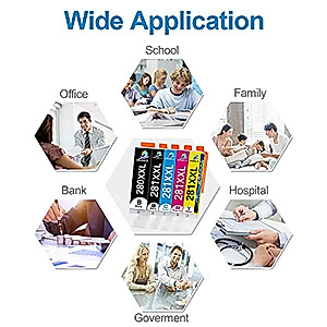 DOUBLE D 280 281 Ink Cartridges Compatible Replacement for Canon Ink 280 and 281 Cartridges PGI-280XXL CLI-281XXL for Canon PIXMA TS9120 TR7520 TR8520 TS8120 TS8220 TS8320 TS6100 (8 Pack)