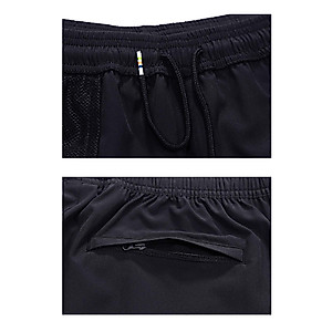 Kolongvangie Men's Short Inseam Lightweight Training Shorts UPF 30+ Bodybuilding Gym Workout Athletic Fishing Shorts