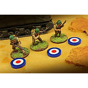 LITKO World War Two Miniature Wargames National Faction Token Game Pieces Compatible with Bolt Action (10) (United Kingdom RAF)