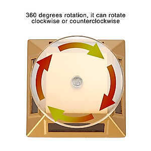 Antilog Jewelry Display Stand, Solar Showcase 360 Degrees Turntable Rotating Watch Phone Jewelry Organizer Display Stand(Gold)