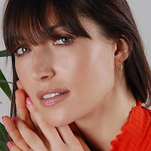 Humble Chic Small Hoop Earrings for Women - Hypoallergenic Lightweight Wire Threader Loop Drop Dangles, Safe for Sensitive Ears, 925 White - 0.5 inch