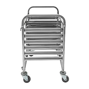 Bun Pan Rack, 6 Tiers Commercial Cooling Storage Rack Cart With Large Capacity 12 Compartments for Kitchen, Mobile Stainless Steel Bakery Rack with 4 Universal Wheels For Bakeries, Restaurants