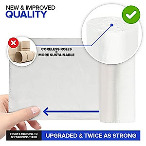 Stock Your Home Clear 2 Gallon Trash Bag (200 Pack) Un-Scented Small Garbage Bags for Bathroom Can, Mini Waste Basket Liner, Plastic Liners for Office Trashcan and Dog Poop, Bulk Household Supplies