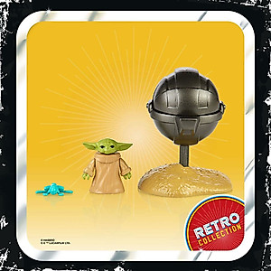 STAR WARS Retro Collection The Child Toy 3.75-Inch-Scale The Mandalorian Action Figure with Accessories, Toys for Kids Ages 4 and Up,F2023