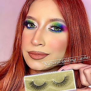 APCYUST Lashes Bulk 30 Pair Wholesale Short Natural Lash Fluffy Mink Eyelashes 15mm Faux Mink False Lash 16mm Cat Eye Fake Eyelash Soft 14mm Wispy Strip Eye Lashes with Individual Portable Lash Pack