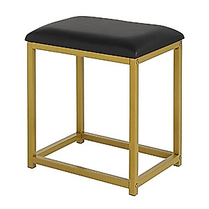 WYKDD Dresser with Square 2 Drawers 3 Storage Shelves Dresser Set with Upholstered Stools for Bathroom Bedroom (Color : D)