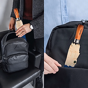 Lejorain Compact Golf Umbrella Large - 54inch Travel Big Portable Automatic Folding Umbrella Windproof for Men Heavy Duty 210T Dupont Teflon Coated Umbrella for Rain