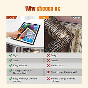 6 Pack Diamond Painting Frames, Frames for 12x16in/30x40cm Diamond Painting Canvas, Diamond Painting Frames for Diamond Painting Display and Protection, Home Wall Office Decor