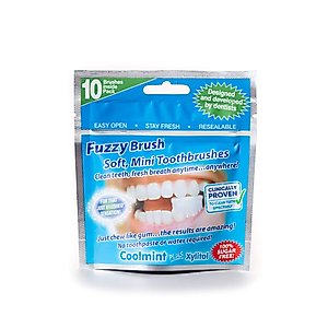Fuzzy Brush Mini Chewable Toothbrush Fresh Breath 1 packs - 10 pieces