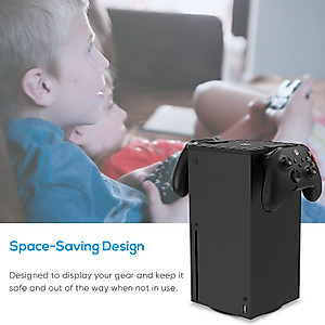 Controller Holder Mount Compatible with Xbox Series X with Dust Filter Cover, YUANHOT Mount for Controllers and Headset with Cooling Fan Filter Dustproof Cover Fan Grills