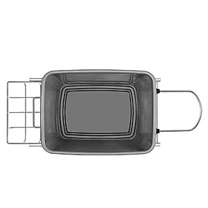 Rev-A-Shelf RV-12KD-17C Single 35 Quart Kitchen Cabinet Pull-Out Trash Can Waste Bin Container with Rear Storage and Chrome-Plated Wire Bottom Mount