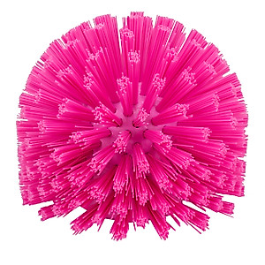 SPARTA Industrial Tank Brush Head Pipe Brush Head, Drain Brush with 3/4" Thread Hole (Handle Not Included) for Commercial Use, Plastic, 5 x 3.9 Inches, Pink, (Pack of 2)