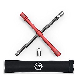 GTE TOOLS - LugStrong 26" Universal Compact Lug Wrench Set, Super-Strong Tire Iron & Lug Nut Remover - 2x more torque!  Never Get Stuck on the road again!