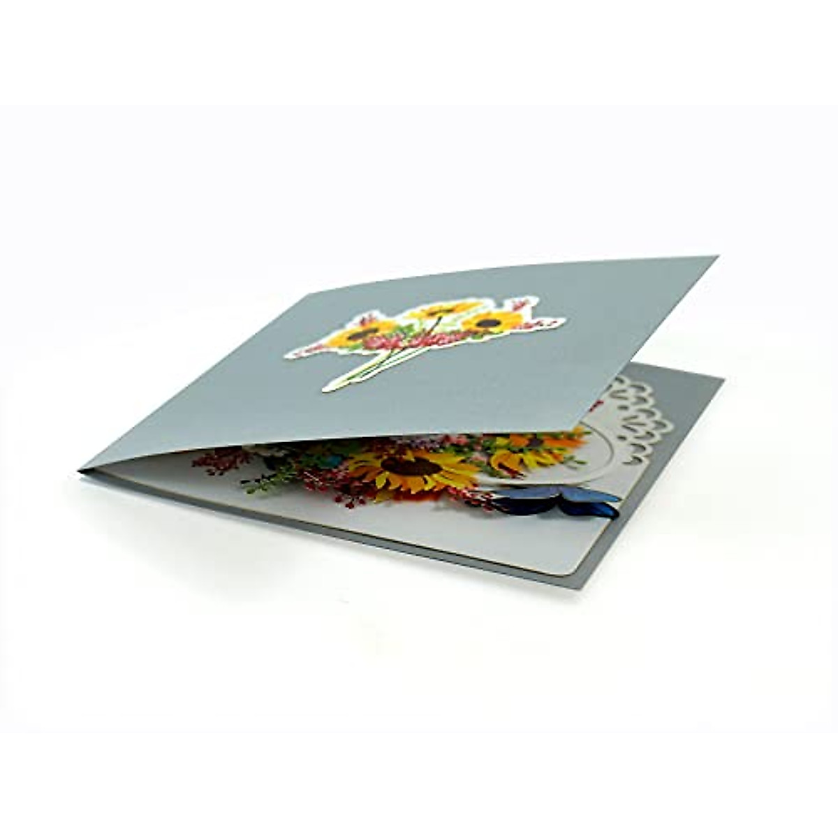 CUTPOPUP Birthday Card Pop Up, Mother's Day, 3D Greeting, Thank You Card (Sunflowers Basket)