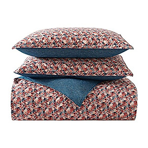 Wrangler- Queen Duvet Cover Set, Reversible Cotton Bedding Set with Matching Sham(s), Casual Home Décor (Prairie Floral Red, Queen)